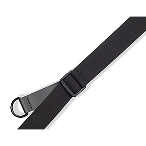 Levy's Leathers Right Height Guitar Strap with RipChord Quick Adjustment Technology; 3" Wide Ergonomic Padded Leather - Black (MRHSS-BLK)