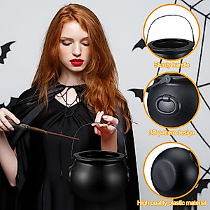 Jenaai 96 Pcs Halloween Bubbling Cauldron Set with 40 Ball Ornaments 2 Lights String 20 g Spider Webs 2 Fake Spider 50 Adhesive Points for Party(Warm White, Green)