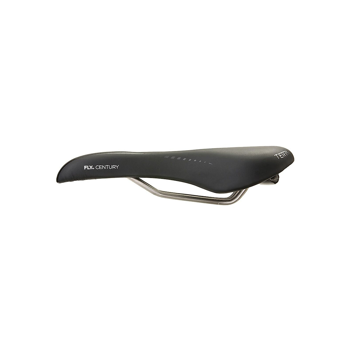 Terry Fly Century Mountain Bicycle Saddle | Bicycle Seat Optimized for Men - Flexible & Comfortable | Lightweight Cushion, Central Relief Zone, Ergonomic Design, Black Fibra-Tek
