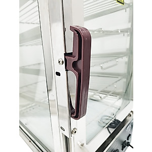 TECHTONGDA 110V Commercial Bun Steamer 5-Layer Food Warmer Display, Food Steamer Bun Warmer Machine, 30-110℃ Temperature Control, Bread Bun Heating Cabinet, Hot Dog Steamer and Bun Warmer