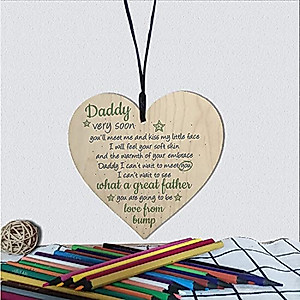 Dadaly Decor Daddy to Be Sign Gifts from Bump for Dad/Father New Born Baby Son Daughter Plaque