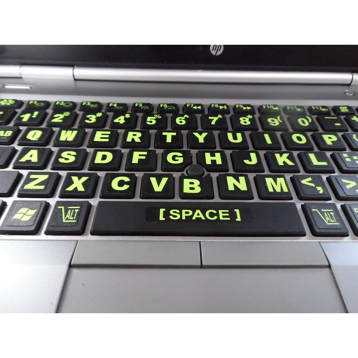 Keyboard Stickers with Big Luminescent Extra Large Symbols. 200 Inlay Set. 3 Yr. Warranty. Will Not Wear or Fade. U.S. English Laptop & PC. Also Includes Pocket/Purse Magnifier, USB LED & Tweesers.