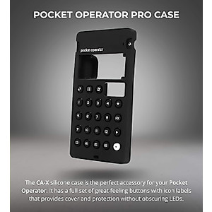Teenage Engineering CA-X Universal Case for Pocket Operators (Silicone Cover, Professional Touch Buttons, Non-Slip Feet, Battery Protection), Black