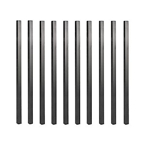 Nuvo Iron SQPS32 3/4" x 32" L. Galvanized Square Balusters-10 Pack Baluster, Black, 10 Count