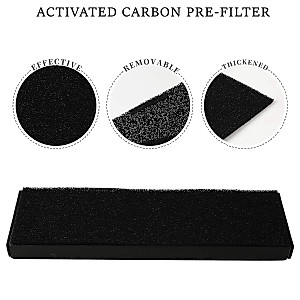 Gazeer FLT4825 HEPA Filter B Replacement Compatible with G-Guardian AC4825 AC4300 AC4800 AC4900 AC4850,4 H13 True HEPA Filters+4 Carbon Pre-Filters