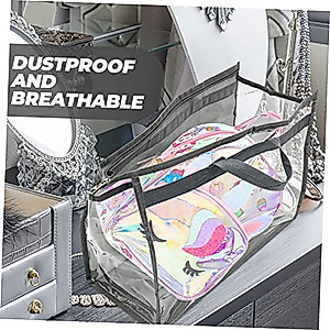 HANABASS 3pcs Bag Hanging Bag Clear Storage Bags Hanging Storage Bag Clear Hangers Plastic Tote Bag Clear Handbag Organizer Handbag Storage Bag Pvc Storage Bags Storage Pouches