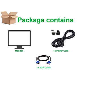 Dell 20 Inch Computer Desktop Tower LCD 20 Inch Monitor, VGA, DVI Ports, 5ms Response time, 1680 x 1050 Resolution, 170° /178° Viewing Angle (Renewed)