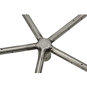 HPC Fire Penta Fire Pit Burner (PENTA18-LP), 18-Inch, Stainless Steel, Propane Gas