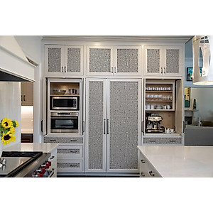 Guvana 15.7"×118" Peel and Stick Wallpaper Grasscloth Wallpaper Textured Grey Self Adhesive Removable Wall Paper for Bedroom Living Room Gray Linen Grass Cloth Contact Paper for Cabinets Decor Vinyl