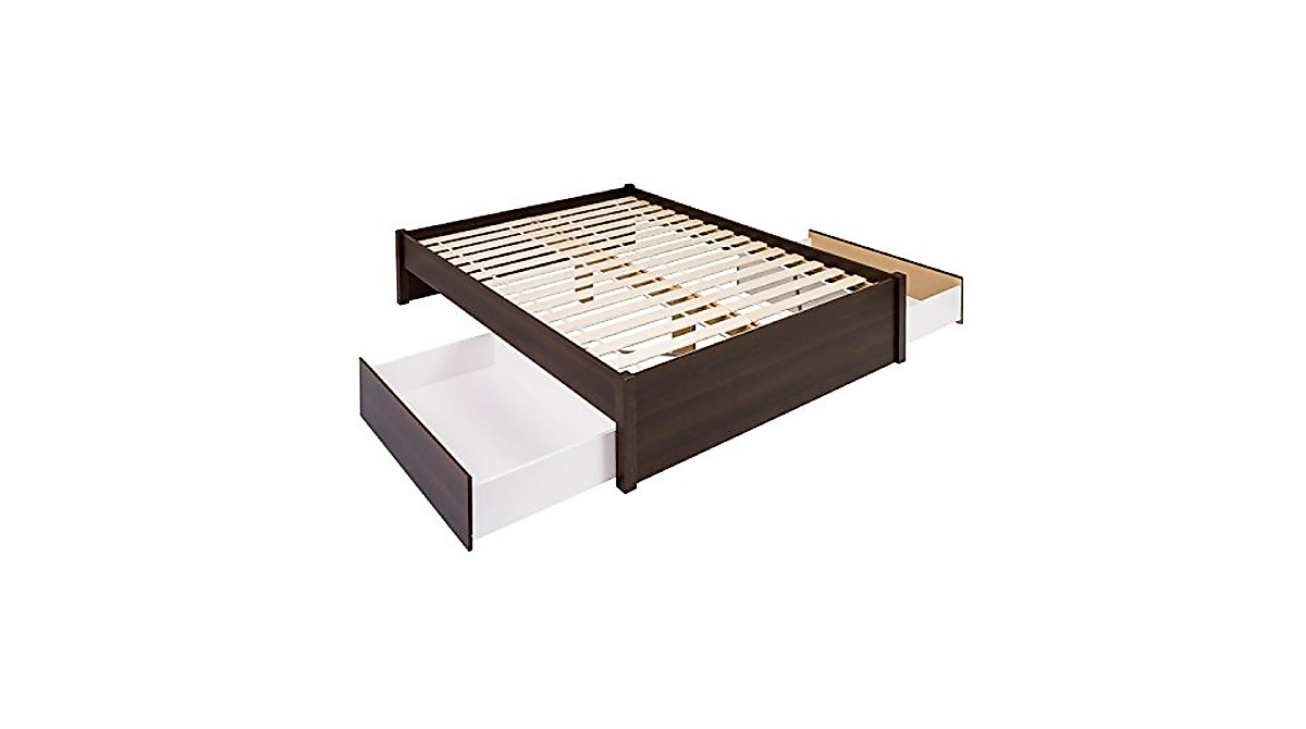 Prepac Select Queen Storage Bed with Drawers - Modern Design