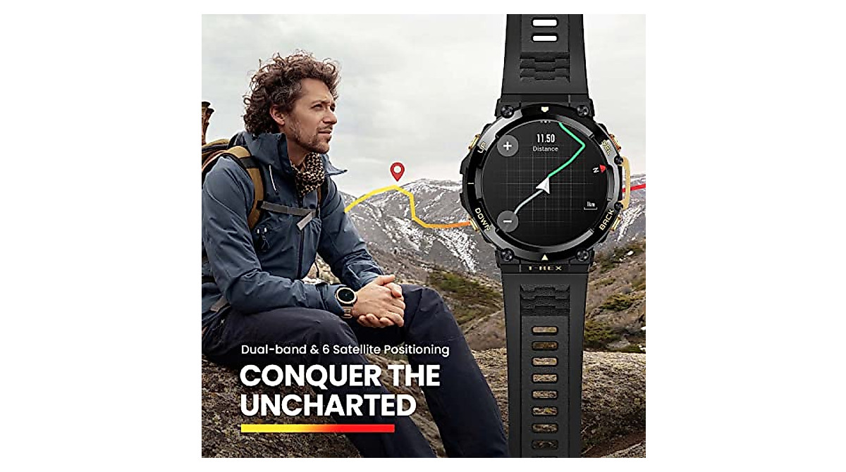 Amazfit T-Rex 2 Smart Watch - Rugged GPS Adventure Ready