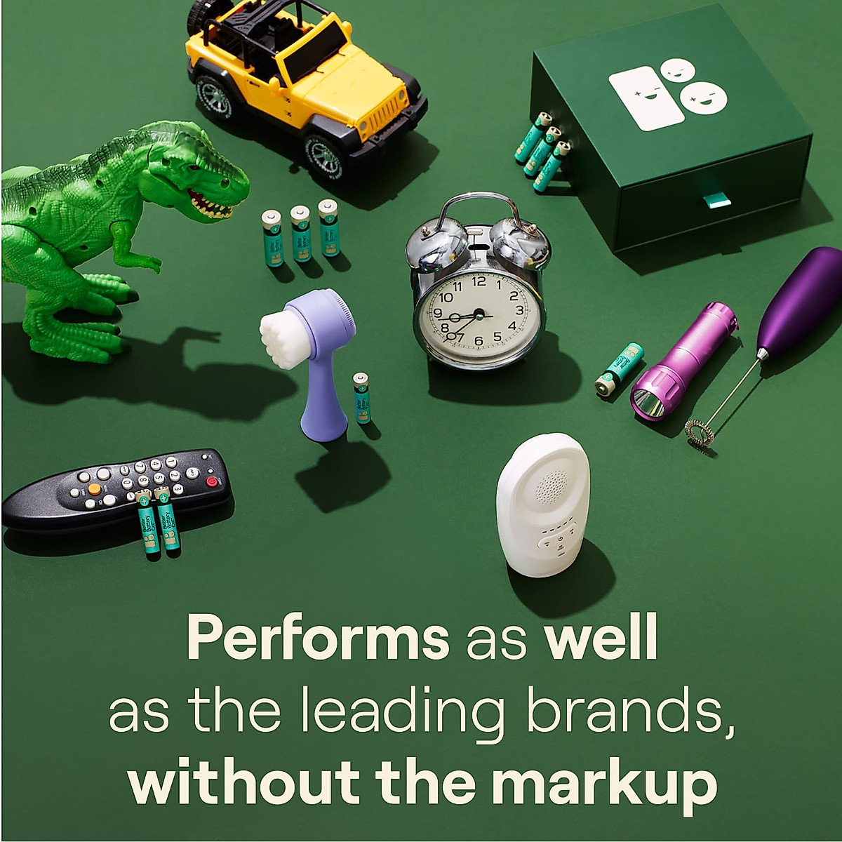 Better Battery Co. Variety Pack – AAA & AA & 9V Mixed Batteries – High-Performance Carbon Neutral Batteries with Organizer Box & Built-in Recycling Program – Bulk Combo Set 22x AA, 22x AAA & 2X 9V