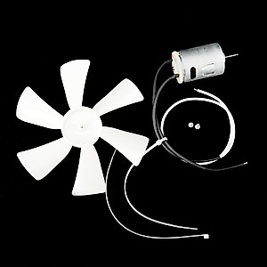 Puxyblue 6" RV Vent Fan Blade and 12V D-Shaft Motor Compatible With Heng's, Elixir, Jensen, Jayco, Toyota Dolphin - 2 Screws and 2 Zip Ties for Camper Roof Vent