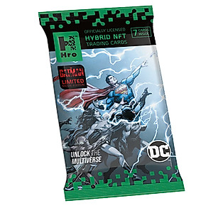 DC Unlock The Multiverse 24-Pack Mega Booster Box – Hro Hybrid NFT Trading Cards, 168 Cards, Black (10031949)
