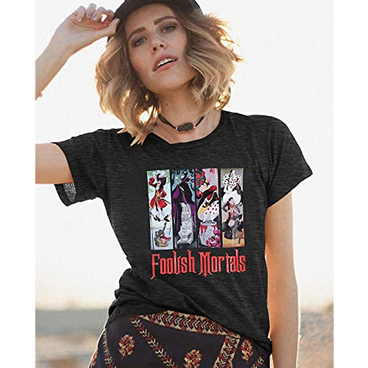 Beware of Hitch Hiking Ghost Shirt Women Funny Halloween Shirt Haunted Mansion Tshirt Hocus Pocus Fall Short Sleeve Top Dark Grey