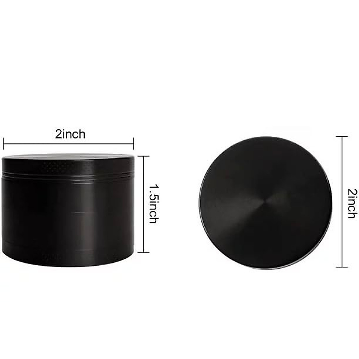 Spice Grinder - Small 2.0 Inch - Black - Easy clean