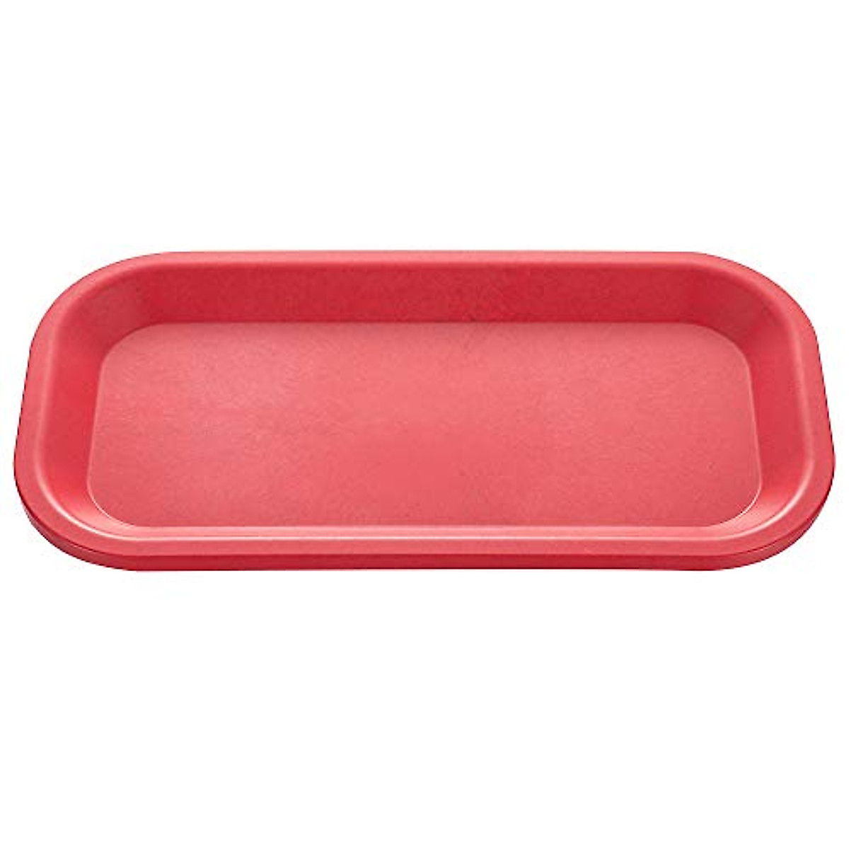 NeraNena Tray Plate 8.07" X 4.13" Rounded Smooth Edges (Red)