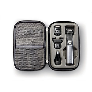 Philips Norelco Multi Groomer - 25 Piece Mens Grooming Kit for Beard, Body, Face, Nose, and Ear Hair Trimmer,Shaver, and Clipper with Premium Storage Case - NO Blade Oil Needed, MG7770/49