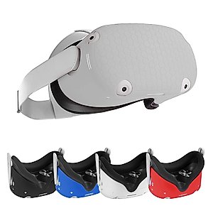 VR Shell Front Face Protector Cover for Oculus Quest 2 Headset Accessories, Washable and Durable Front Cover Accessories, Heat Dissipation Anti Scratch Anti Dust Anti Shock(White)