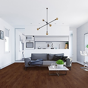 Lucida Surfaces Luxury Vinyl Flooring Tile | Interlocking Flooring for DIY Installation | 10 Wood Look Planks | Box of 10 Planks | 24.5 Sq. Feet