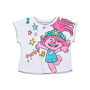 DreamWorks Trolls Poppy Infant Baby Girls Short Sleeve T-Shirt Tutu Skirt Set White 18 Months