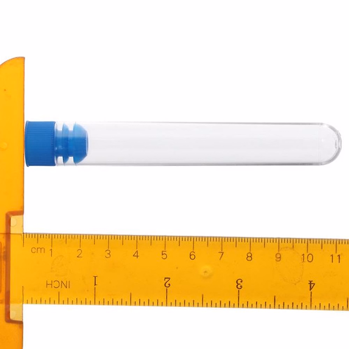 HOBBYIN 20Pcs Clear Plastic Test Tubes with Blue Caps,16×100mm Clear Tube for Scientific Experiments, Halloween, Christmas