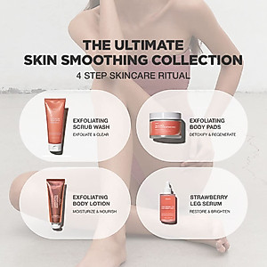 Ingrown Hair Pads | Ingrown Hair Pads with Body Exfoliating Serum for Ingrown Hairs, Strawberry Legs, Butt Acne and Razor Bumps | Ingrown Hair Pads with BHA Exfoliant | Glycolic Acid Pads | 60 Pads