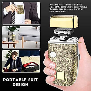 Saoilli Foil Shavers for Men,Electric Shavers for Men,Double Foil Head Shaver,Bald Head Shaver,Cordless Barber Shaver Beard Trimmer,Razor for Men,Waterproof 2 Speeds Barber Supplies Men’s Grooming Kit