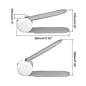 uxcell Shoe Slots Organizer PP Adjustable Double Layer Shoes Storage Rack Gray
