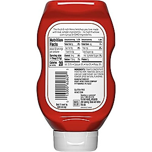 Heinz Simply Tomato Ketchup with No Artificial Sweeteners (20 oz Bottle)
