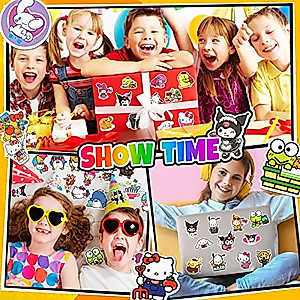 100PCS Cartoon Stickers Kawaii Stickers, Anime Stickers for Kids, Vinyl Laptop Stickers for Water Bottles Anime Stickers for Adults Kids Teens