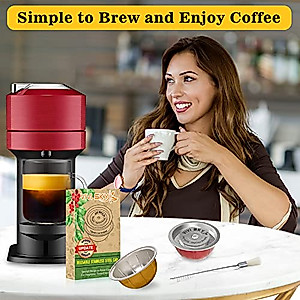 VIVI SKY Reusable Coffee Capsules Discs to Reuse Vertuo Pods, Vertuo Refillable Pods Cap Lids For ALL Size pod of ALL VertuoLine Machine,Bottom Capsule- not Included!(1PC)