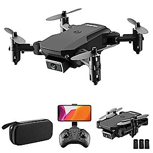 GoolRC S66 Mini Drone with 4K HD Camera, Foldable WiFi FPV Drone for Kids and Adults, RC Qudcopter with Optical Flow Positioning, Headless Mode, Altitude Hold, 3D Flip, Storage Bag and 3 Batteries