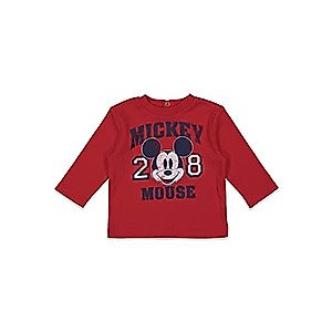 Disney Mickey Mouse Newborn Baby Boys 4 Piece Outfit Set: Bodysuit T-Shirt Pants Mickey Mouse 6-9 Months