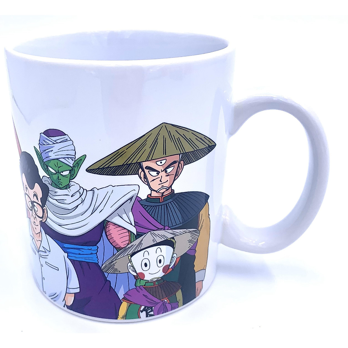 Just Funky Dragon Ball Z White Ceramic Mug - 16-Ounce Coffee Cup Mug Featuring Goku Chiaotzu Yancha Krillin Piccolo Videl Kami/Shen & Tein, DBZ-CMG-36808-RSS.03