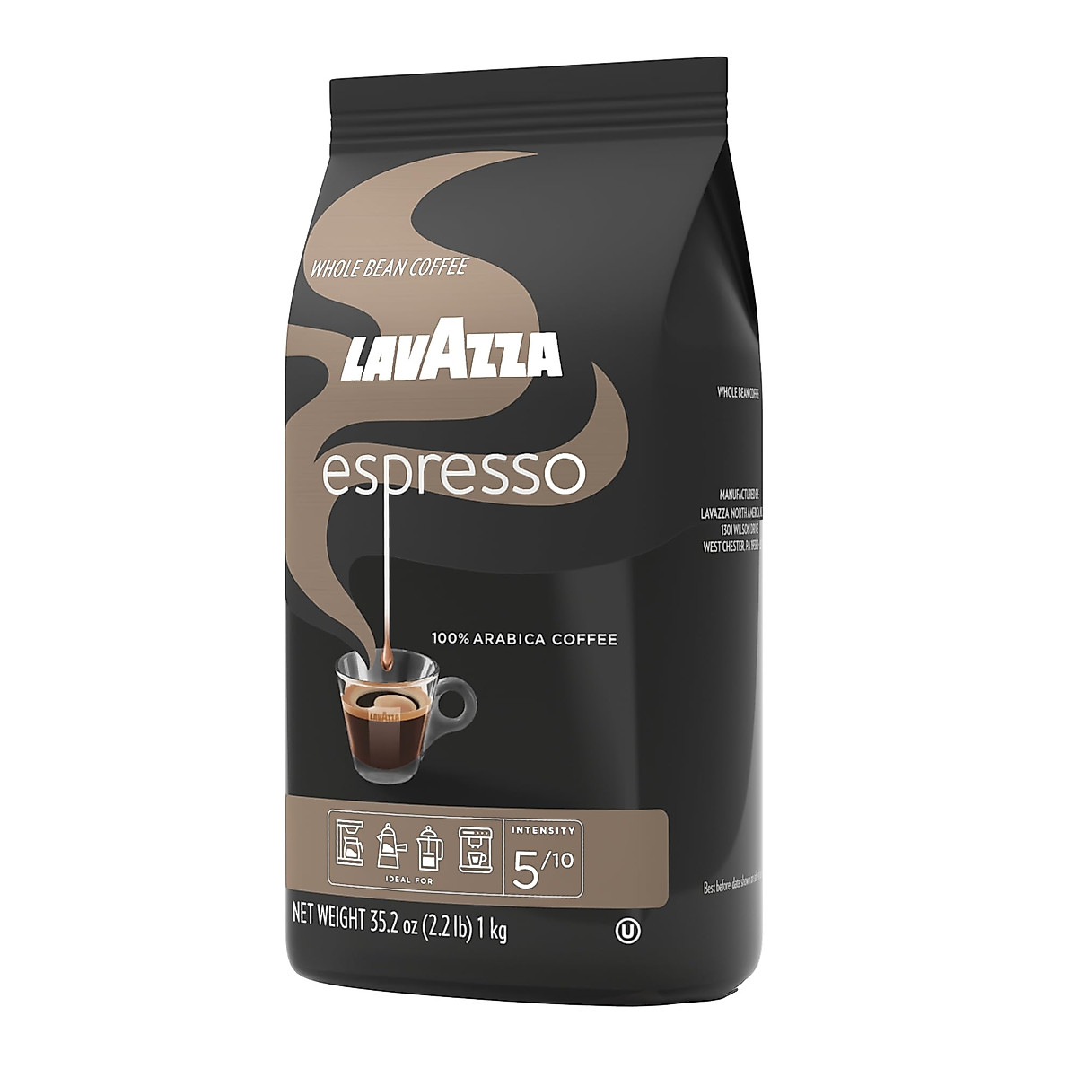 Lavazza Espresso Italiano Whole Bean Coffee Blend, Medium Roast, 2.2 Pound Bag (Packaging may vary) Premium Quality Arabic