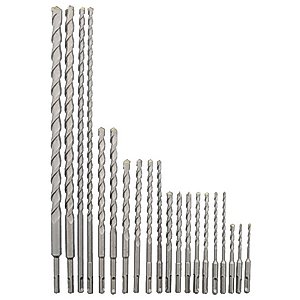 Erie Tools 20 Piece SDS Rotary Hammer Concrete Masonry Carbide Tipped Drill Bit Set fit Milwaukee Hilti Bosch