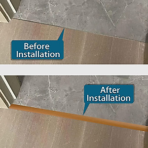 Floor Transition Strip 2" Self Adhesive Flat Vinyl Flooring Transitions Strip with Strong Backing Wood Grain (5cm, 10FT, Maple Wood Grain)