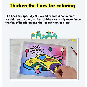 ANXUS Sand Painting Kit for Kids, Complete Sand Painting Tool, 12 Colored Sand Paintings with 24 Sand Paintings, Brush, Wooden Pen, Sand Table, DIY Sand Art. Children's Favorite Gifts