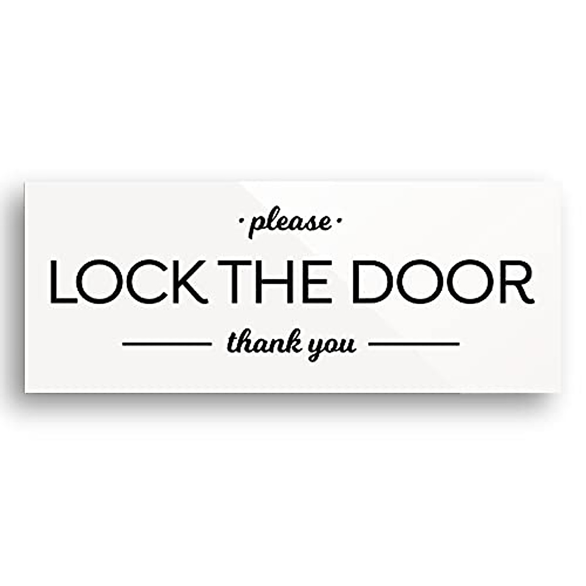 Reilly Originals 2x5 Inch Please Lock Door Sign ~ Ready to Stick ~ Premium, Durable