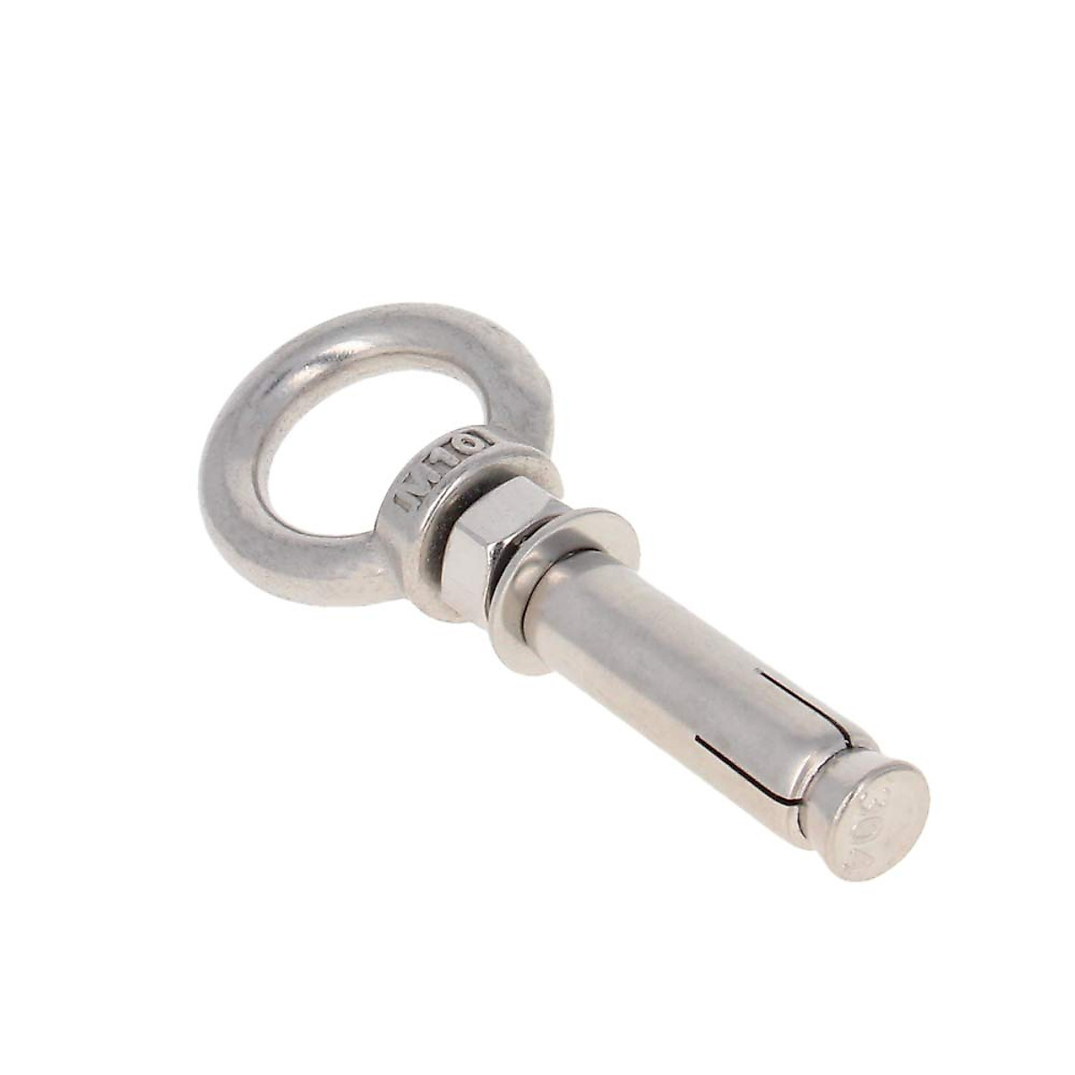 MroMax Expansion Lifting Eyebolt M10x70mm Eye Ring Bolt 3.94" Length 304 Stainless Steel Expansion Bolts with Nuts Eye Hooks Anchor Fastener for Concrete Wall Masonry Ceiling Silver 1Pc