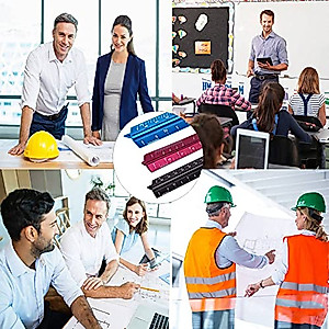 3 Pack Architectural Scale Ruler, YIFARUBE 12"/ 6" Aluminum Architect Triangular Ruler, Professional Measuring Kit for Architect, Civil Engineer & Draftsman (Black, Red & Blue)