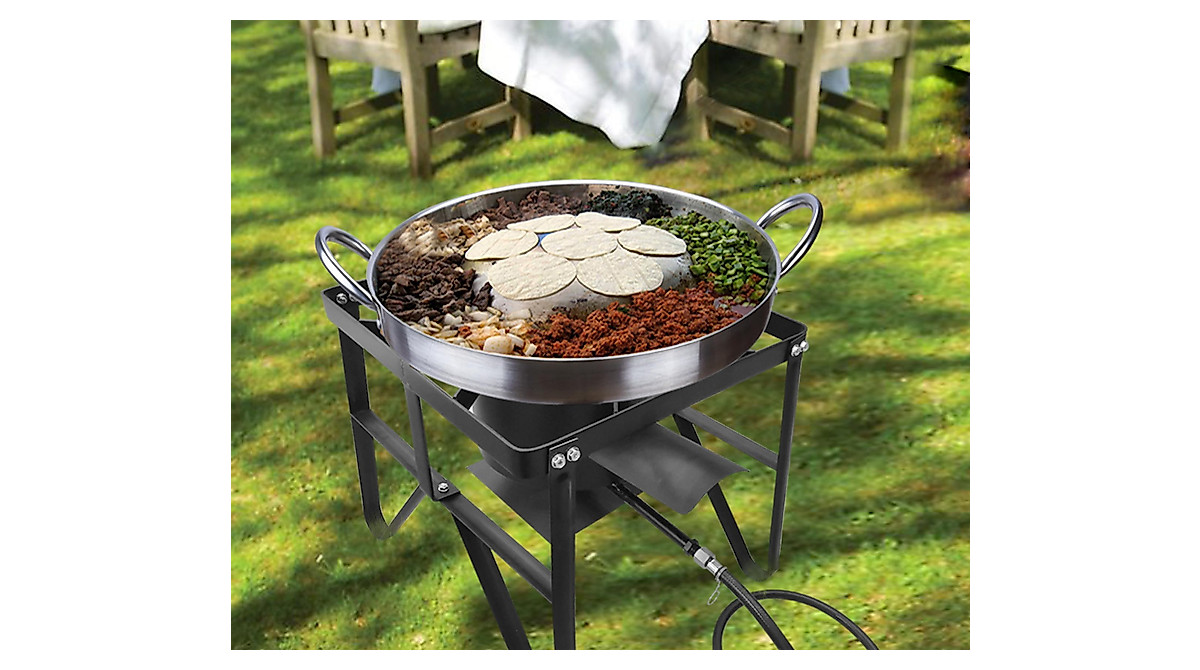 Bene Casa Stainless-Steel 22.4-inch Comal Pan, Belly Up, Rust Free ...