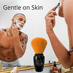 Shave Brush for Men - Barber Shaving Brush - Travel Shave Brushes - Synthetic Shaving Brush - Wet Shave Products for Men Women