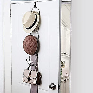 ABuff 15Pcs Rings Cap Rack, Hanging Wig Hat Racks, Hat Rack Hanger Holder Baseball Caps Rack Holder for Hat Clothes Scarf Bag Rack Organizer(Black)