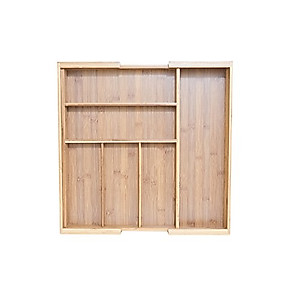 ForHauz Bamboo Silverware Drawer Organizer