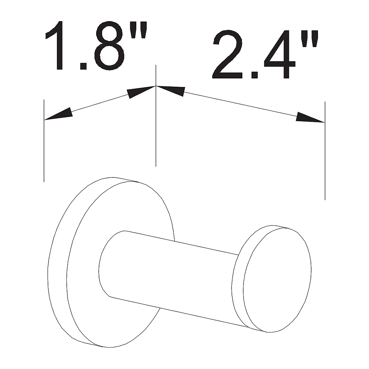 Motiv 0210H/SN Sine Single Robe Hook, Single Robe Hook, Satin Nickel