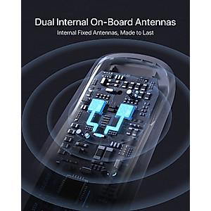 BrosTrend WiFi Extender AC1200 WiFi Booster and Signal Amplifier and BrosTrend WiFi 6 AX1800Mbps USB WiFi Adapter Dual Band WiFi Dongle 5GHz 1201Mbps + 2.4GHz 574Mbps USB-3.0 Wireless Adapter