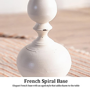 Topjia Rustic Farmhouse End Table,Wooden Round Side Table,French Country Pedestal Accent Side Table,Vintage Small Coffee Table for Living Room Bedroom Bedside Table(46x60cm(18x24inch), Black)