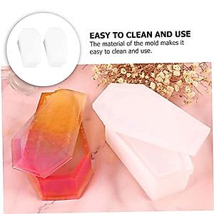 COHEALI 1 Set Epoxy Coffin Mold Hand Decor Resin Jewelry Molds Resin Silicone Molds Jewelry Organizer Tray DIY Epoxy Silicone Epoxy Craft Supplies Storage Silicone Mold Creative Mold Box